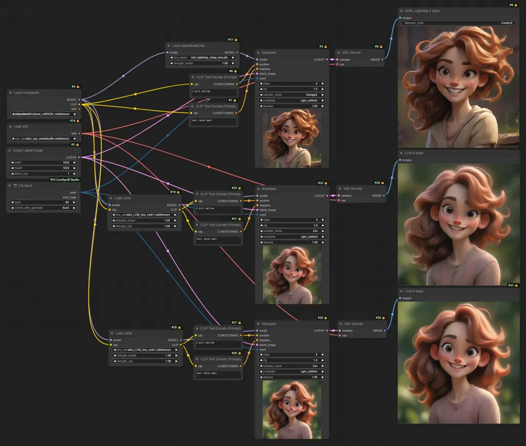 SDXL-Lightning(lora) | ComfyUI Workflow SDXL-Lightning(lora) | ComfyUI Workflow