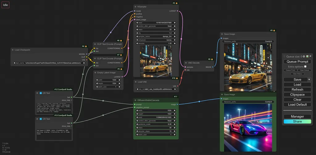 Stable Cascade t2i | ComfyUI Workflow