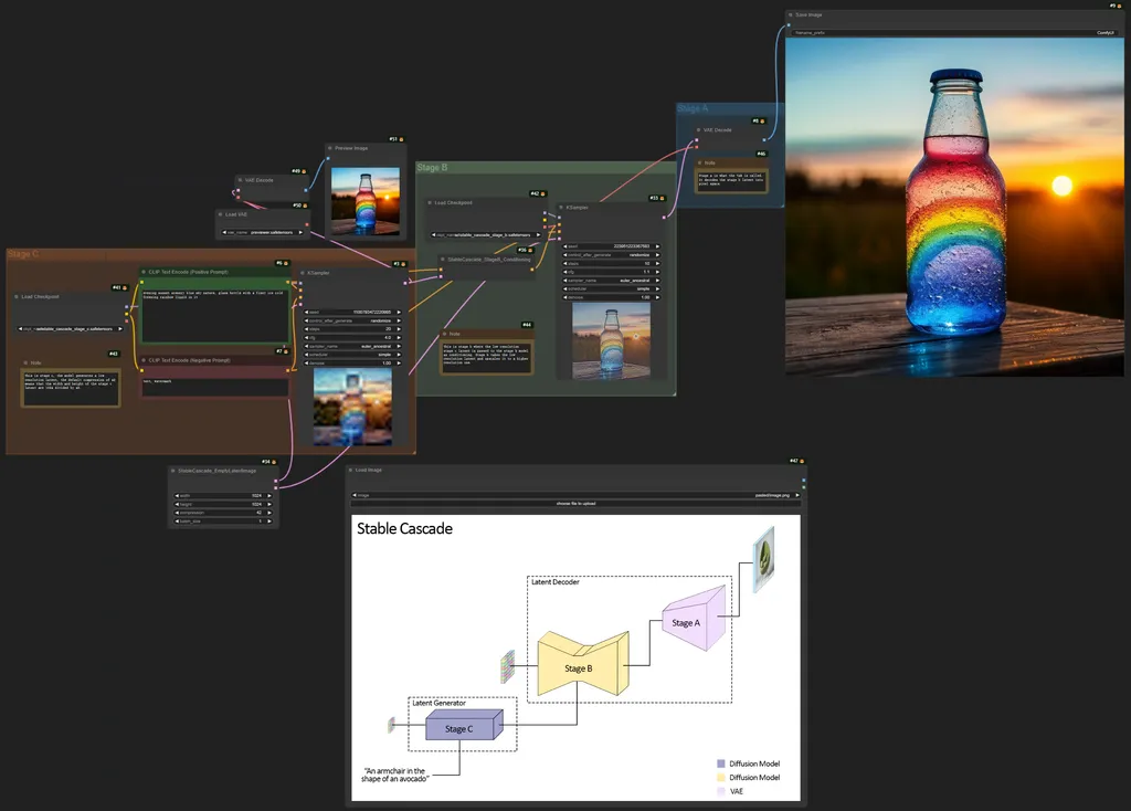 Stable Cascade t2i | ComfyUI Workflow