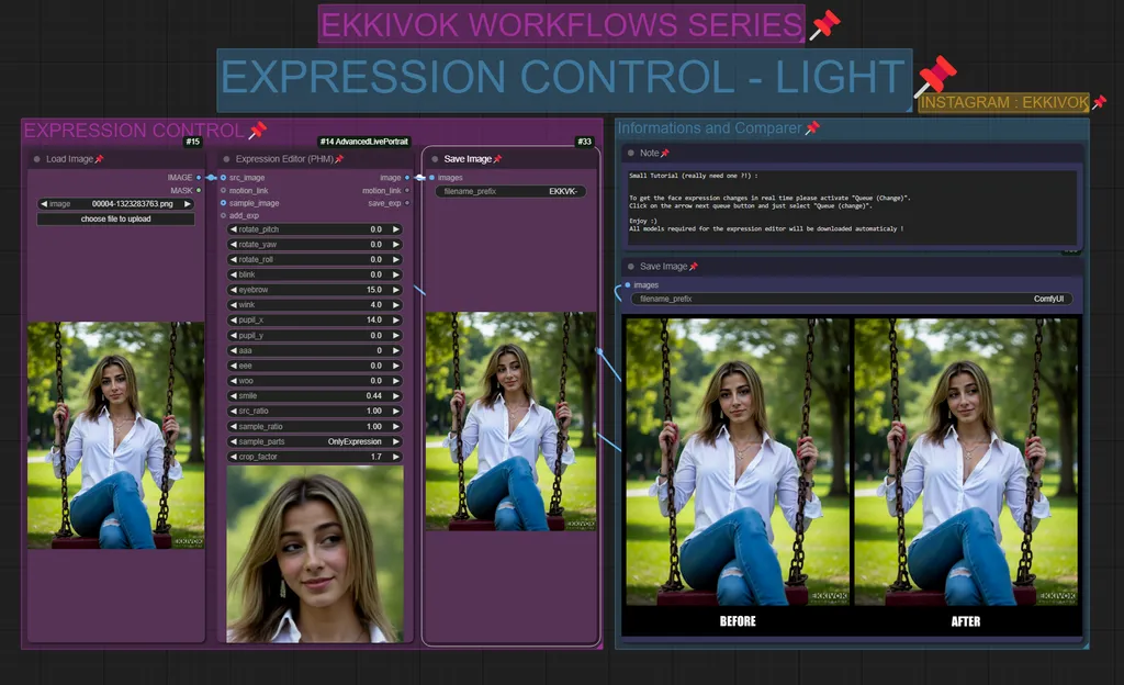 EXPRESSION CONTROL - LIGHT | ComfyUI Workflow