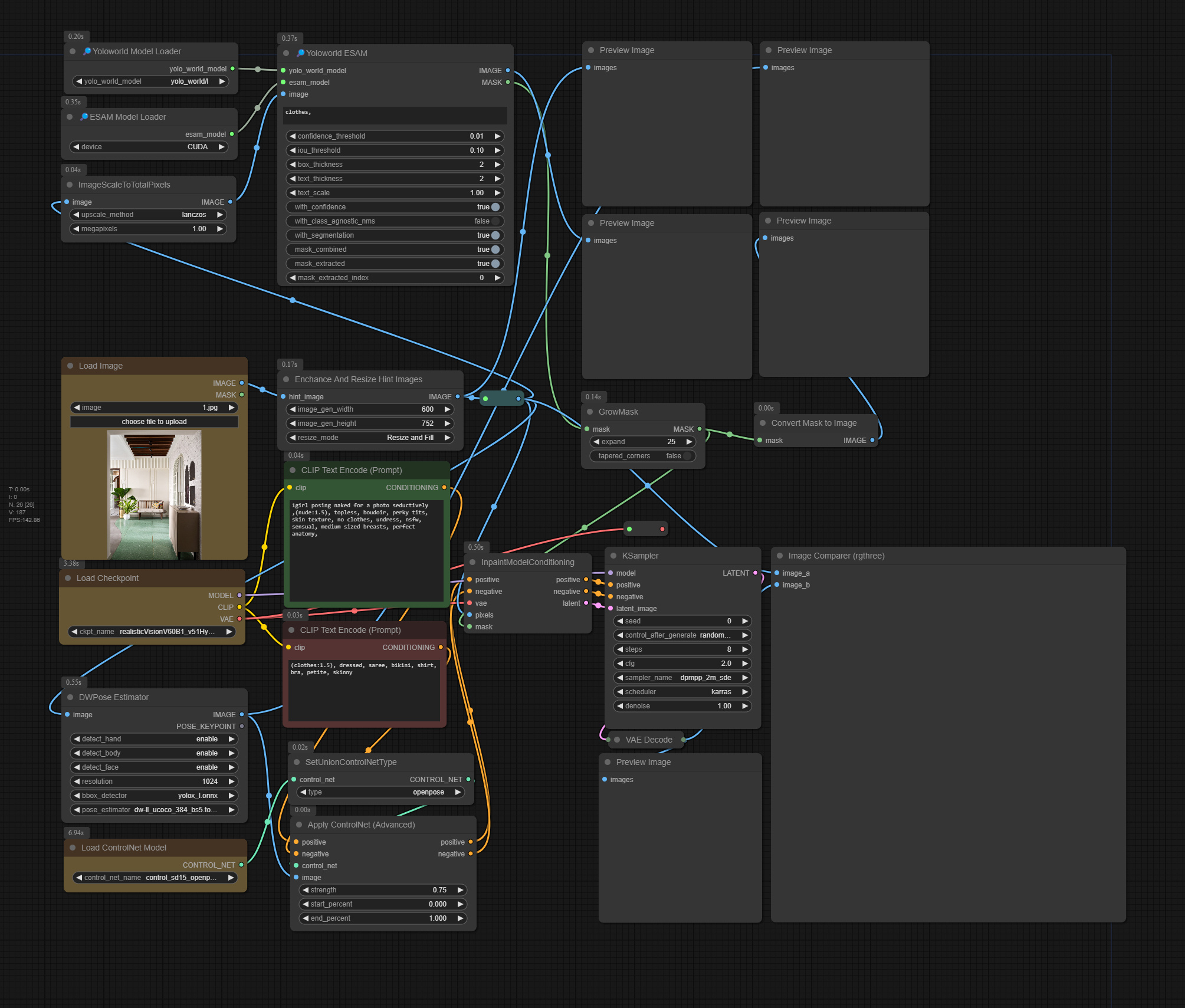 Inpaint Costumes | ComfyUI Workflow