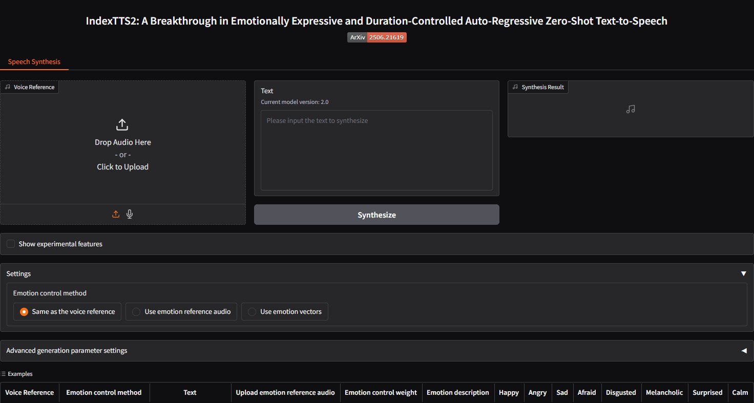 IndexTTS-2 Gradio deploy | ComfyUI Workflow
