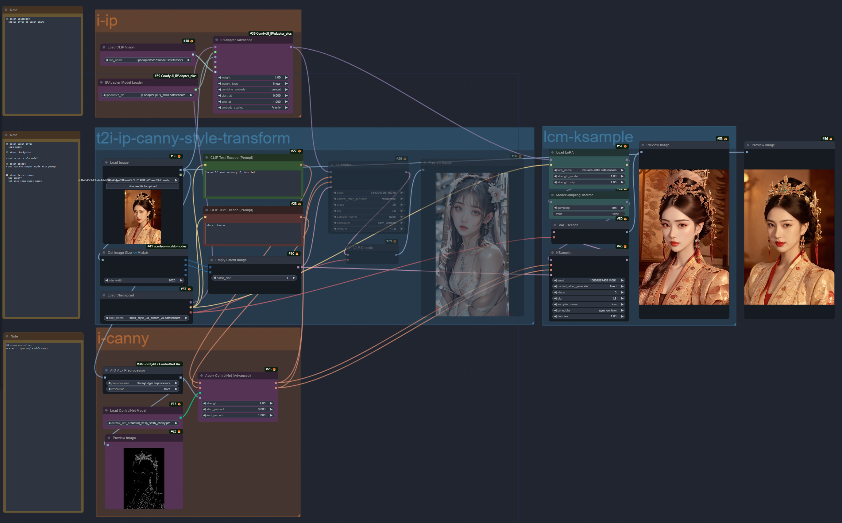 i2i-style-transform-ipadapter-canny | ComfyUI Workflow