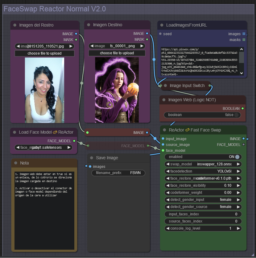 FaceSwap Reactor Normal V2.0 | ComfyUI Workflow