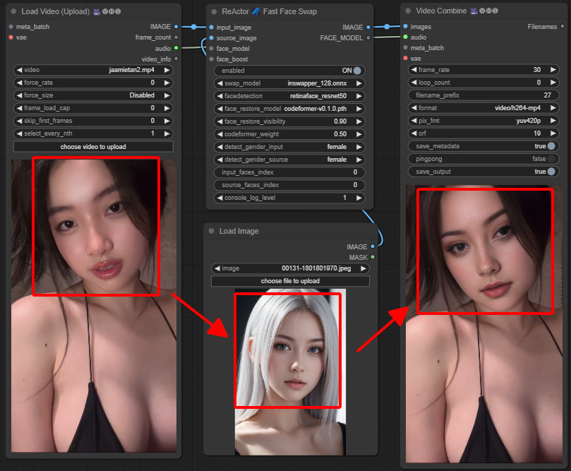 (Basic) video face swap | ComfyUI Workflow