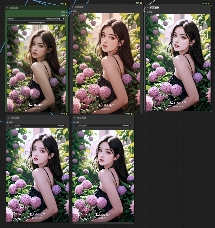 Picture transfer + face refinement + color adjustment | ComfyUI Workflow