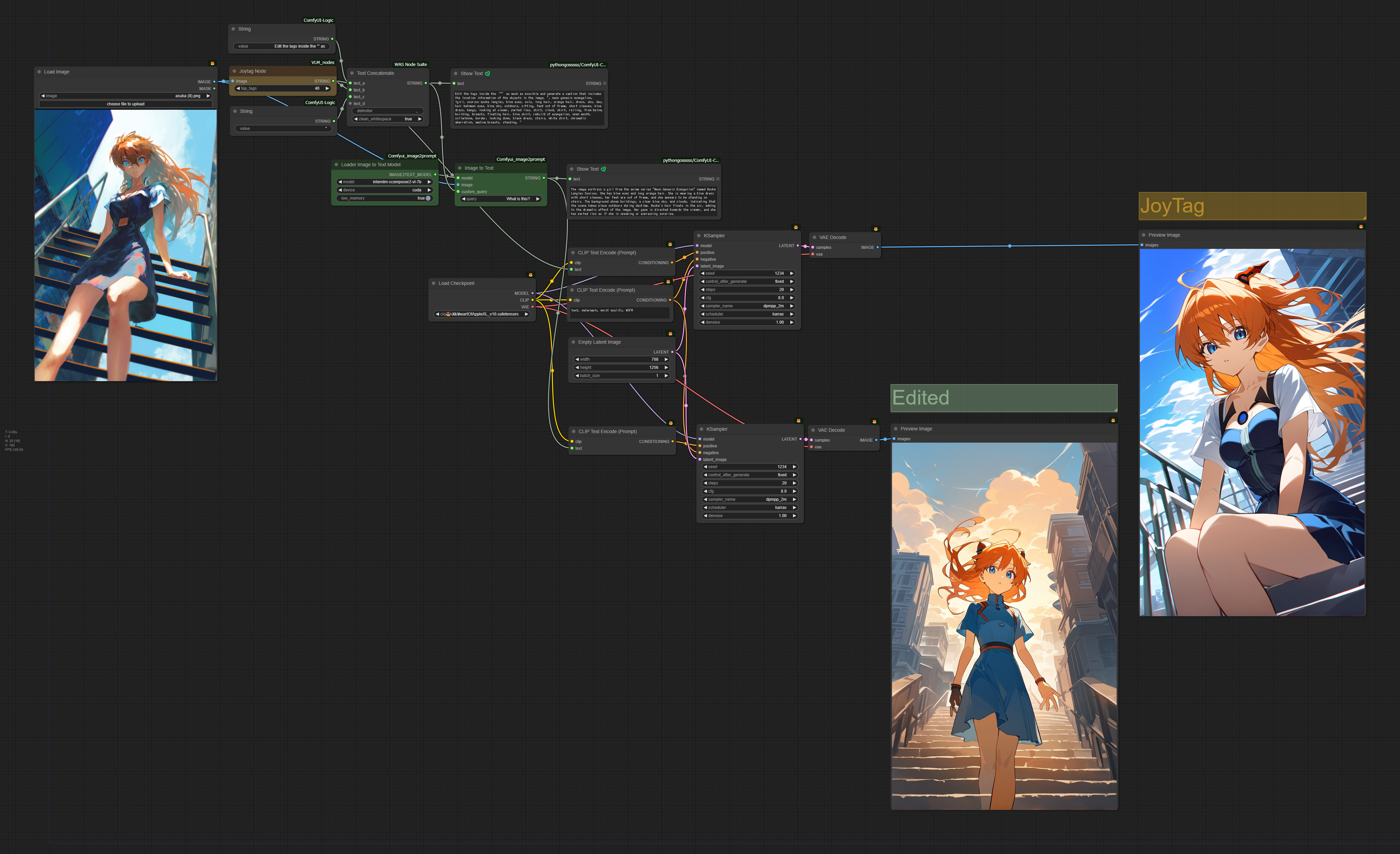 Edit the tags interrogated by JoyTag using MLLM | ComfyUI Workflow