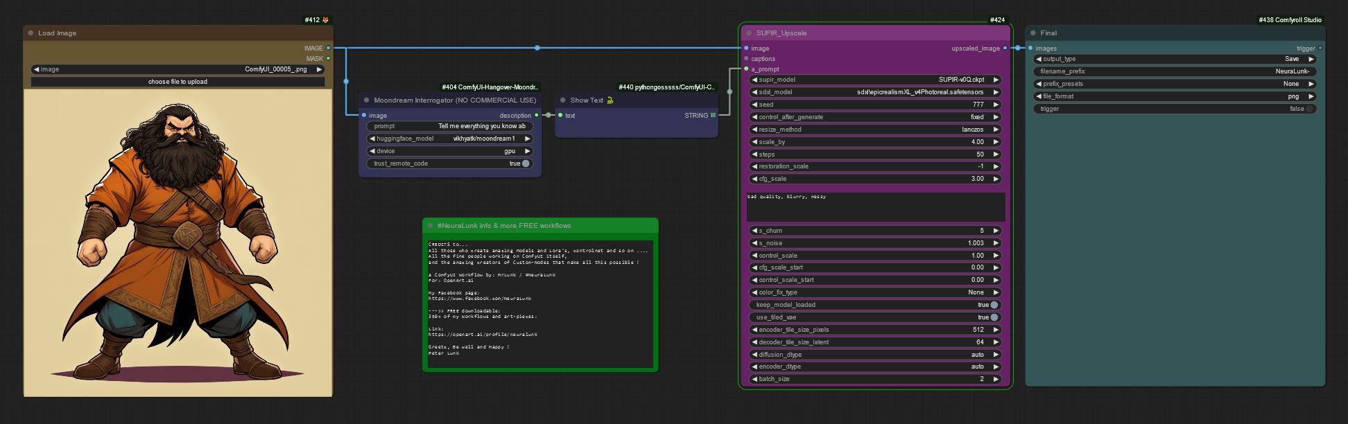 320px to 4k with SUPIR image Upscaler! | ComfyUI Workflow