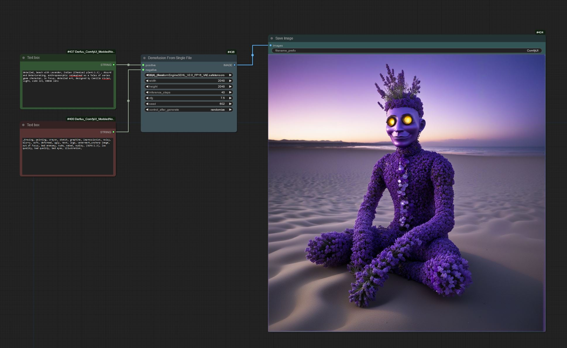 DemoFusion+ANY SDXL model for High res. results. | ComfyUI Workflow