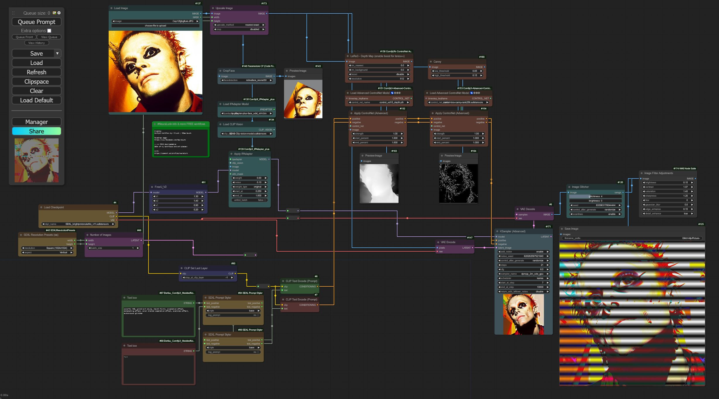 Make a GlitchArt-piece of any image. | ComfyUI Workflow