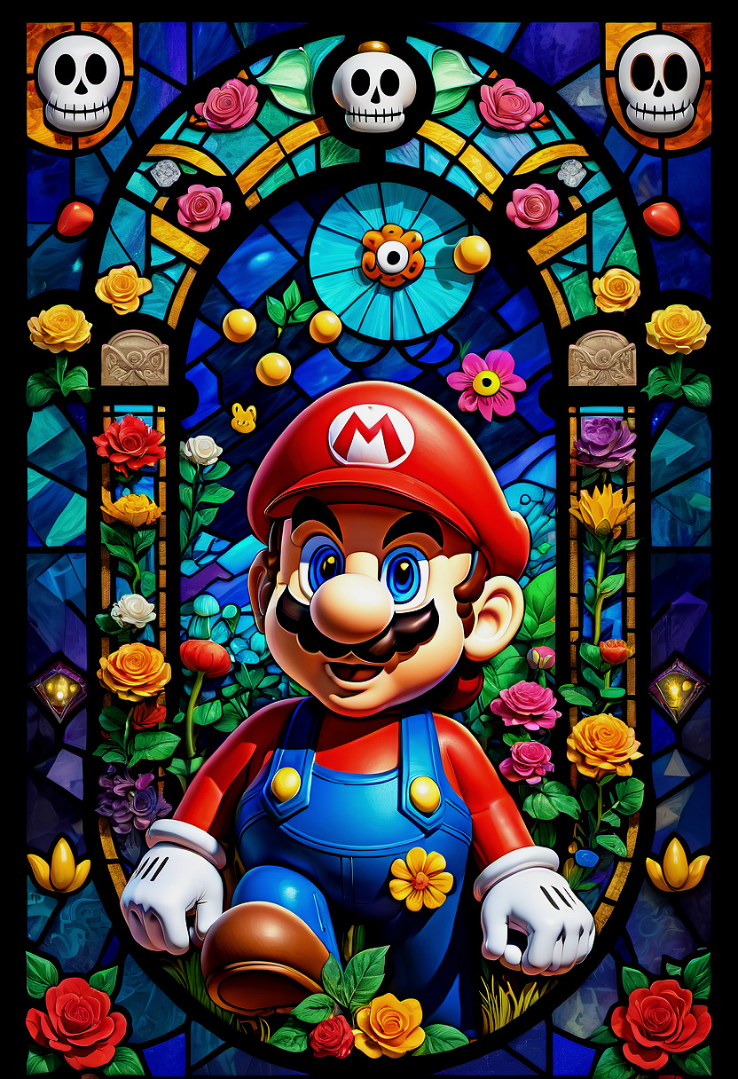 Game-heroes in stained glass. | ComfyUI Workflow