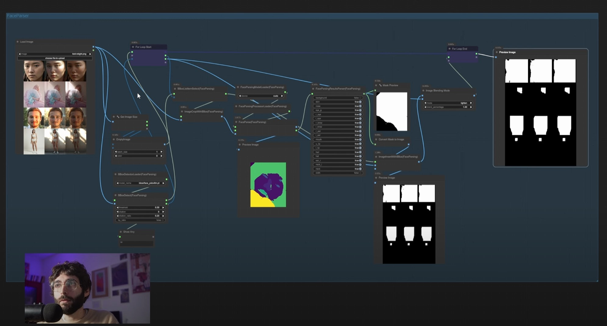 Iterative Face Parser Automated With Loops Comfyui Workflow