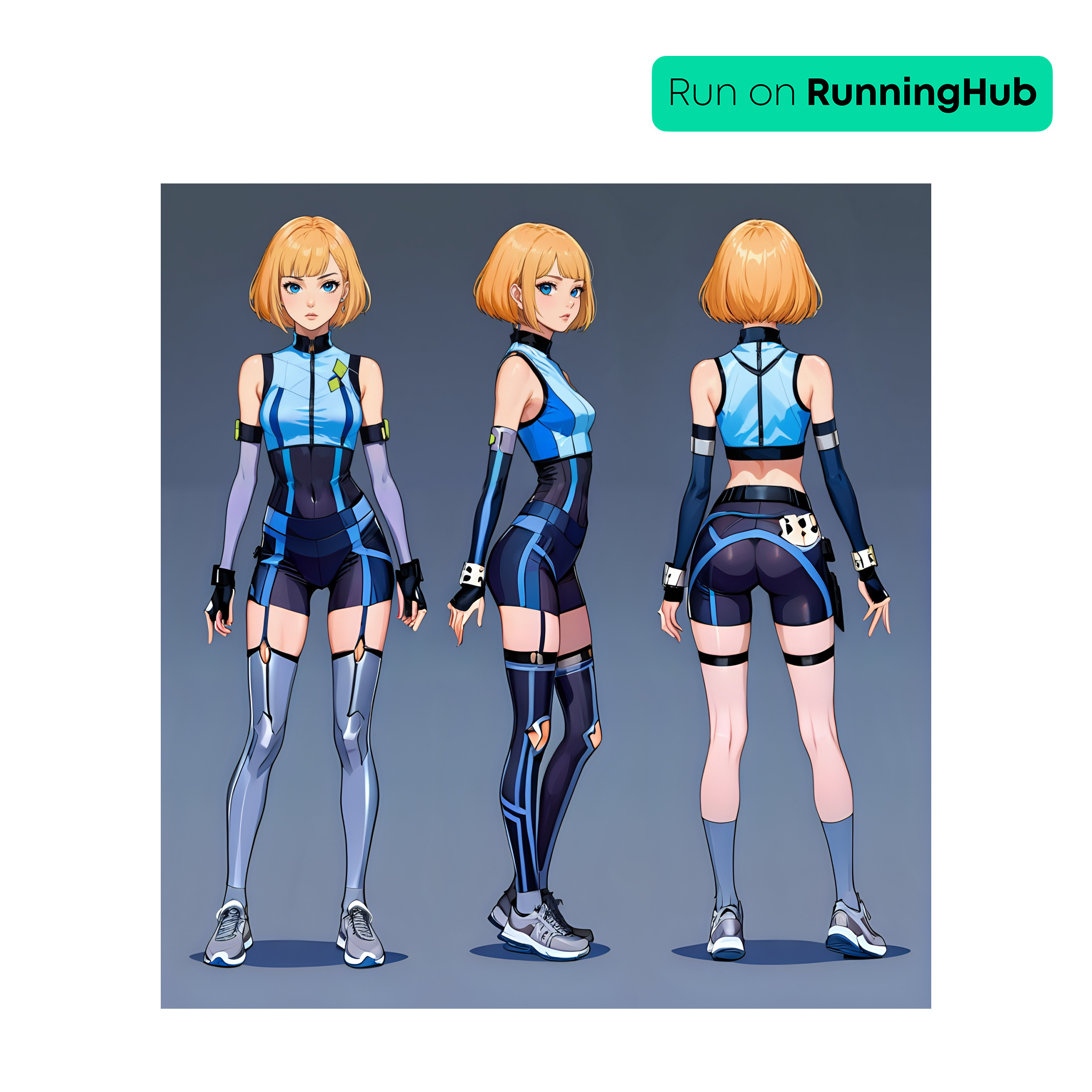 Game Character Multi-View-Style Transfer 游戏角色多视图-风格迁移 | ComfyUI Workflow