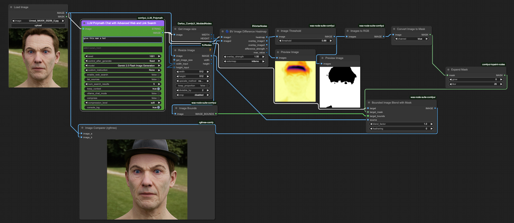 Masked editing with Gemini 2.0 Flash Experimental | ComfyUI Workflow
