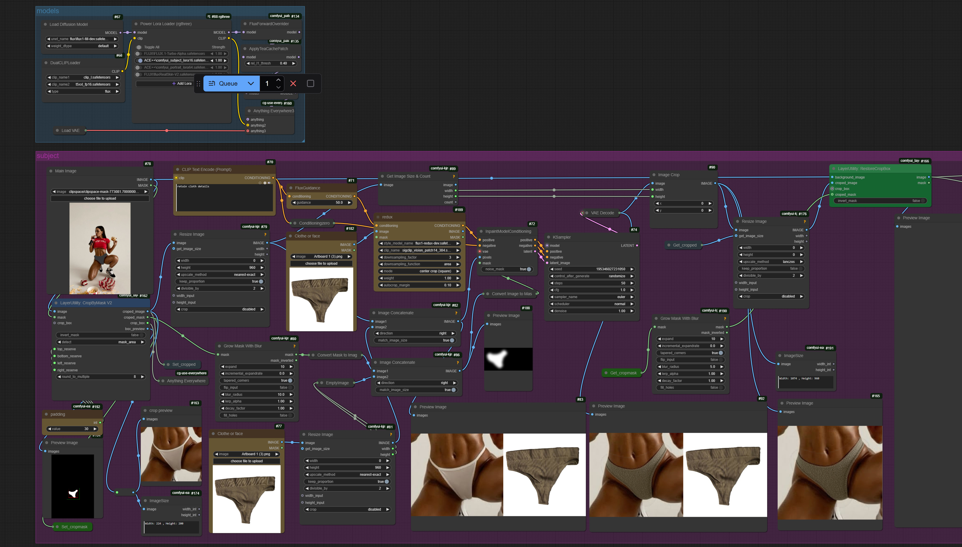ACE+REDUX+MASK CROP | ComfyUI Workflow