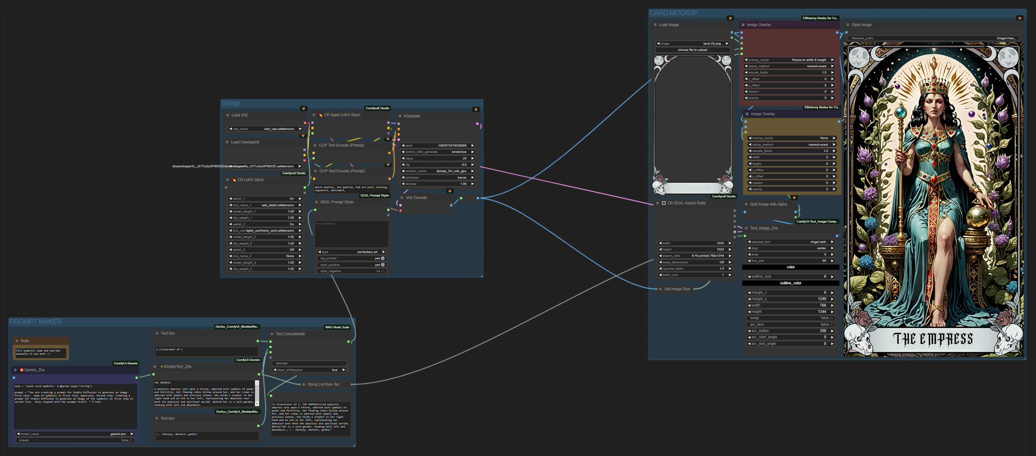 TAROT MAKER | ComfyUI Workflow