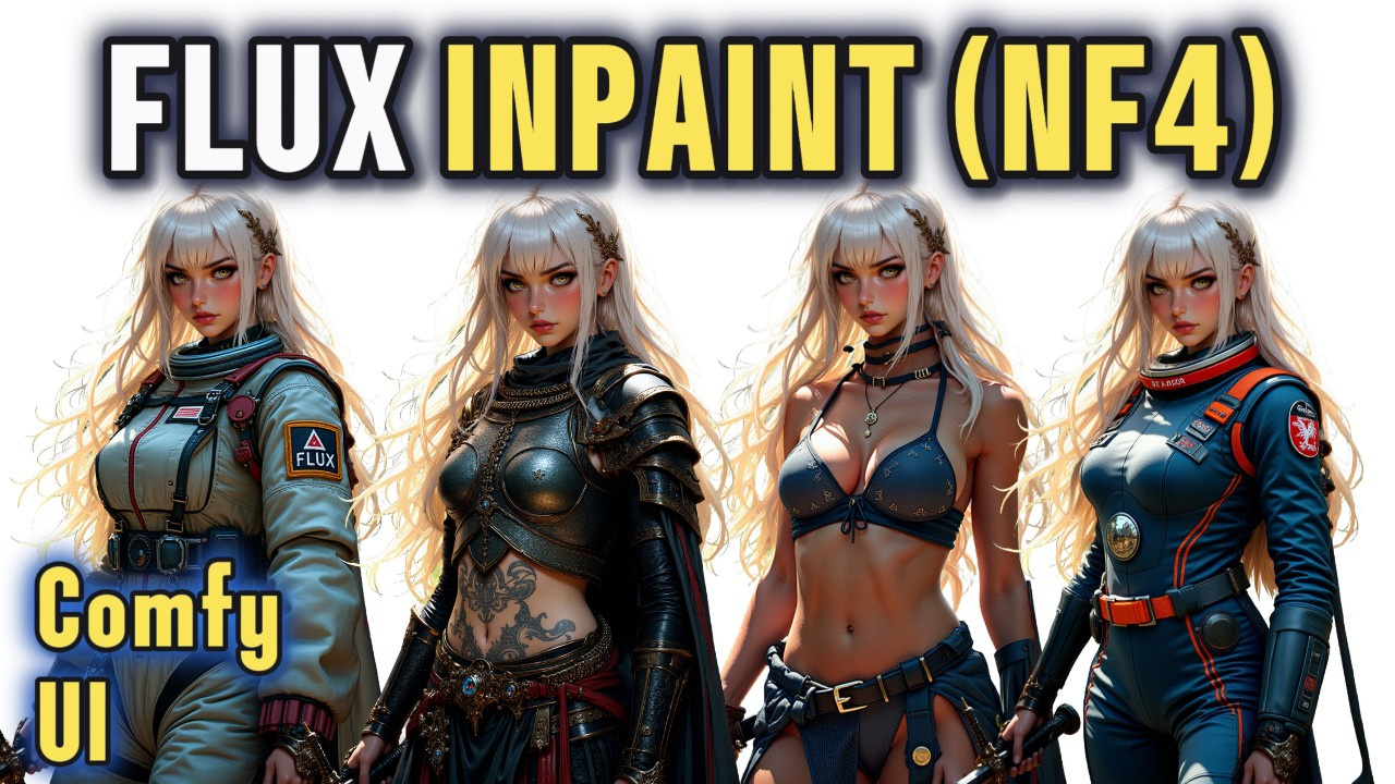 Simple Inpaint workflow for Low VRAM (FLUX DEV NF4) | ComfyUI Workflow