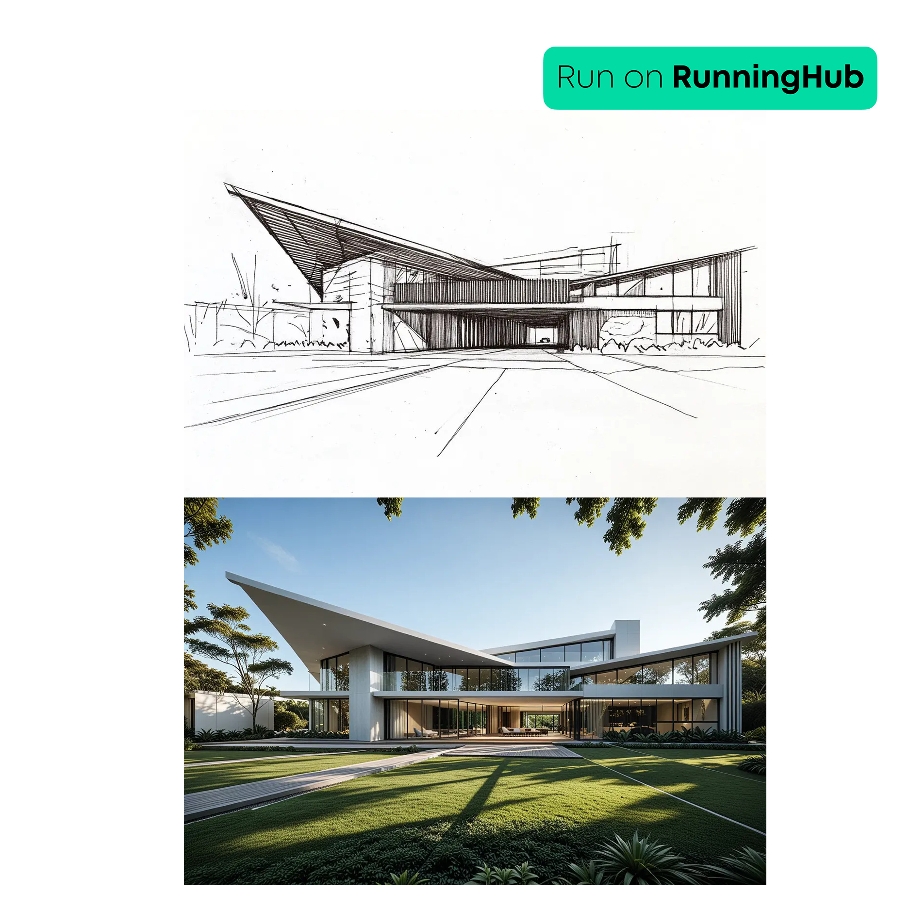 One-click rendering of hand-drawn draft | ComfyUI Workflow