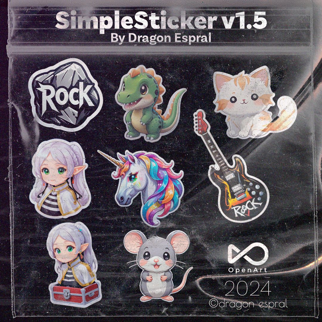 Simple Sticker v1.5 by Dragon Espral | ComfyUI Workflow