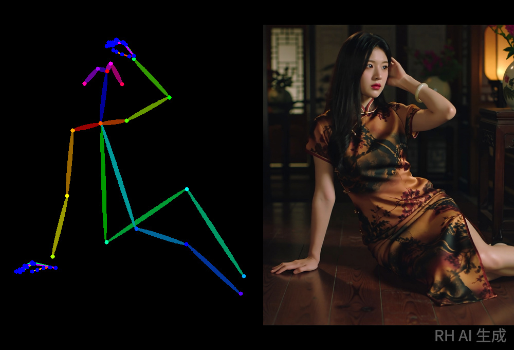 Qwen+Image+InstantX+Controlnet姿势控制V1 | ComfyUI Workflow