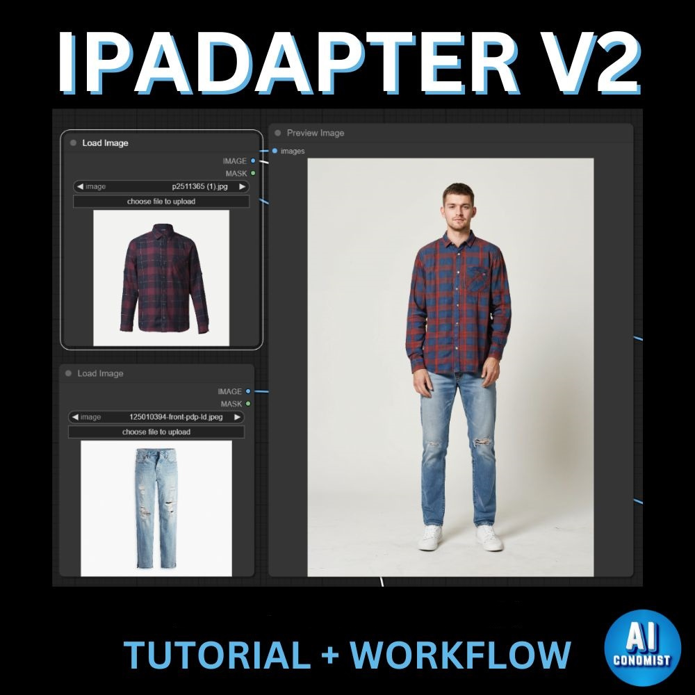 Wear Any Outfit using IPAdapter V2 Workflow | ComfyUI Workflow