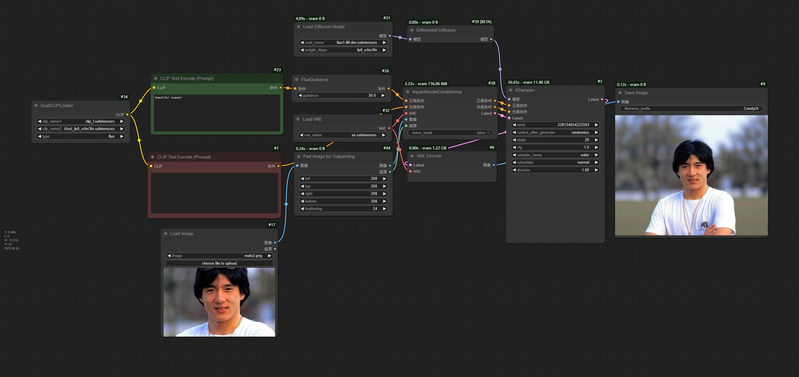 flux fill outpainting | ComfyUI Workflow