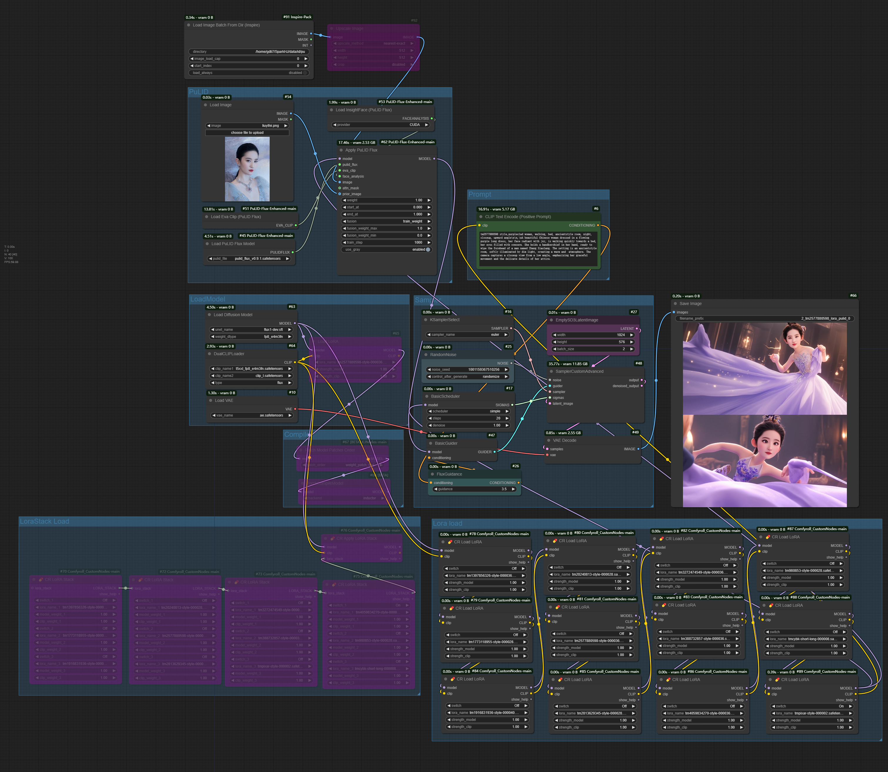 flux+lora+pulid train_weights | ComfyUI Workflow