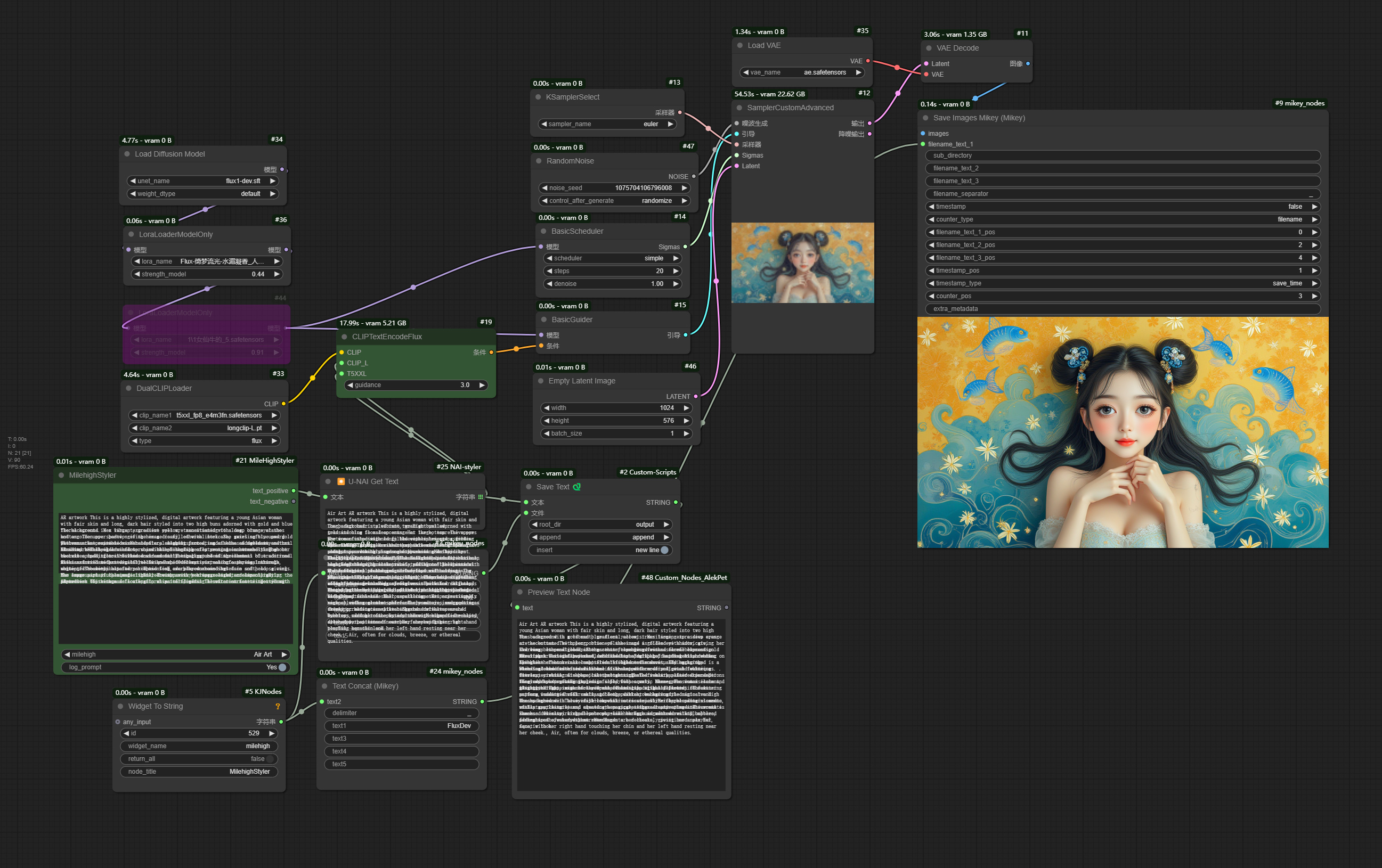 flux Mile High Prompt Styler long clip | ComfyUI Workflow