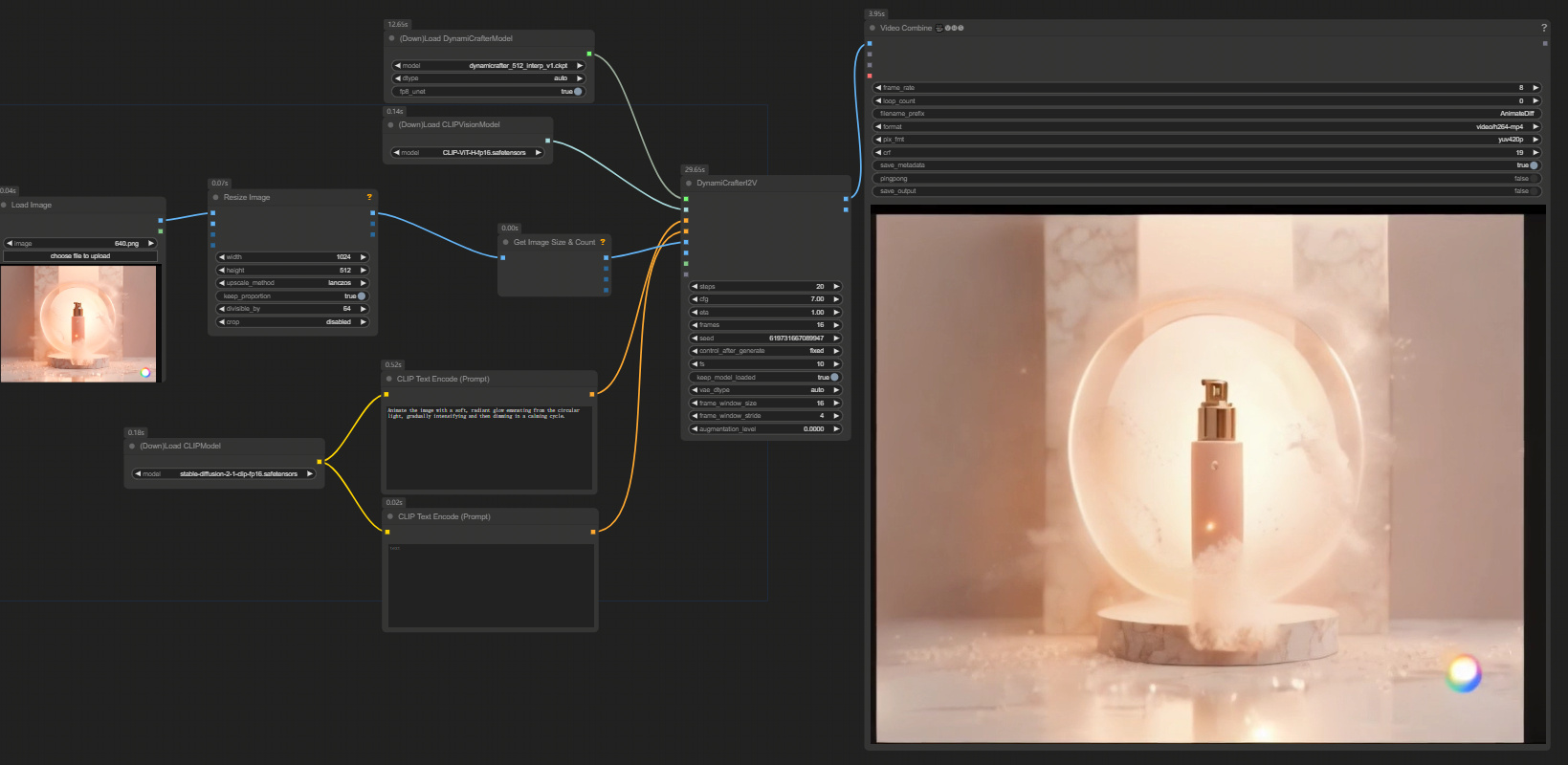 DynamiCrafter，image2video | ComfyUI Workflow